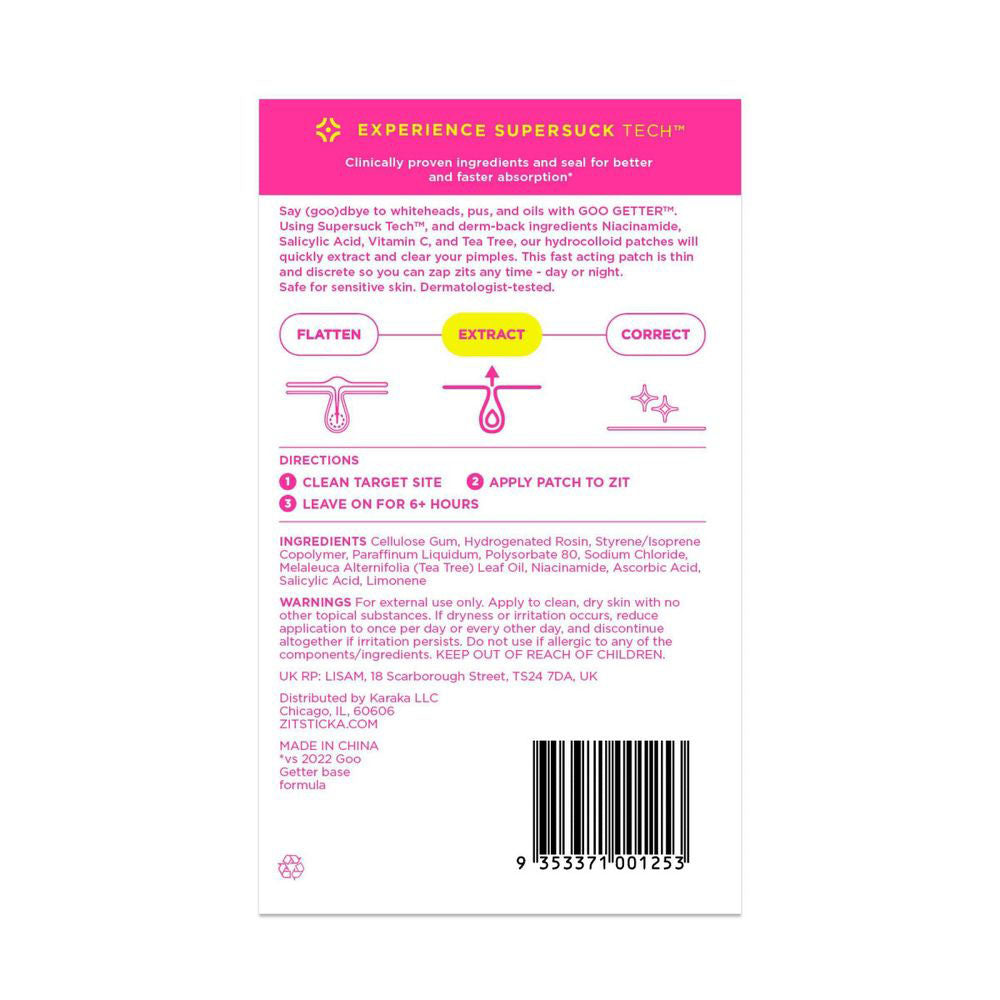GOO GETTER™ | Hydrocolloid Pimple Patch | ZitSticka